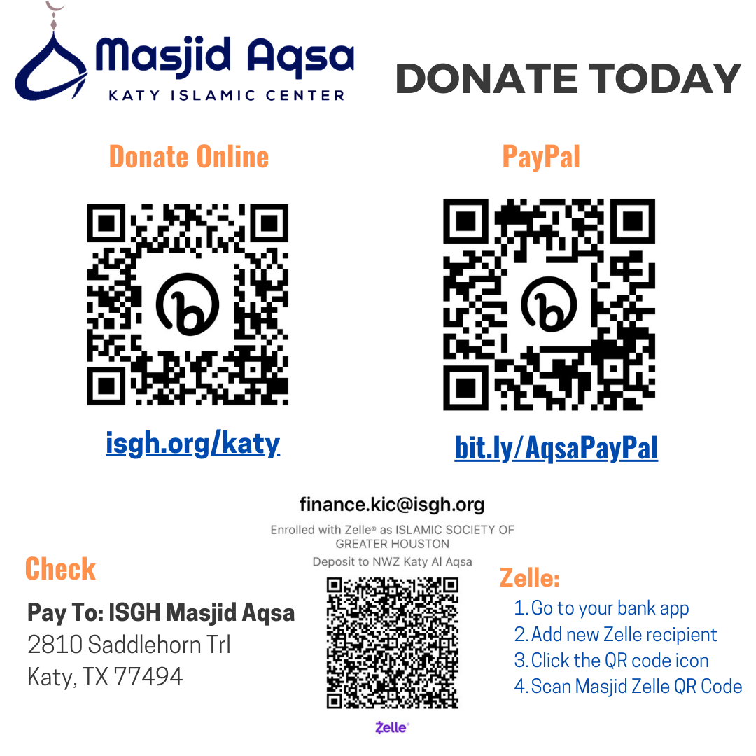 Masjid Aqsa – Katy Islamic Center – We Are Your Community