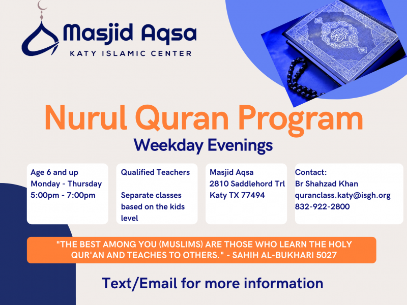 Masjid Aqsa – Katy Islamic Center – We Are Your Community